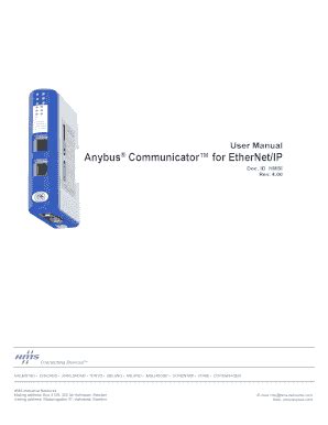 Fillable Online Anybus Communicator For EtherNet IP Fax Email Print PdfFiller