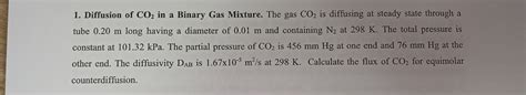 solved diffusion of co2 ﻿in a binary gas mixture the gas