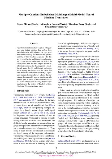 Pdf Multiple Captions Embellished Multilingual Multimodal Neural