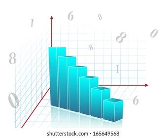 D Business Graph Vector Illustration Can Stock Vector Royalty Free Shutterstock