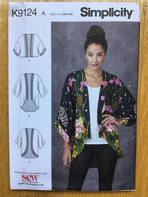 Misses Kimono Jackets Pattern Sizes Xxs Xxl Simplicity 9124 Uncut