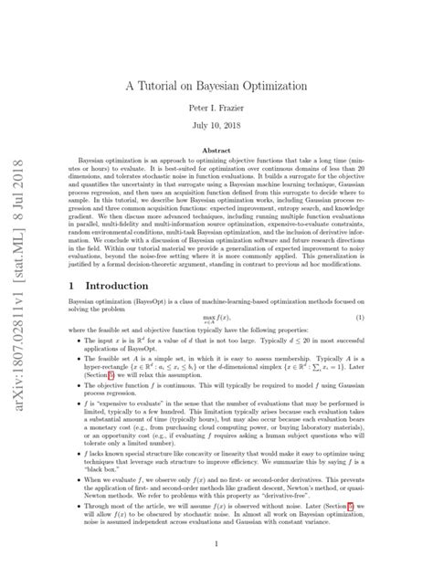 Bayesian Optimization Pdf Pdf Mathematical Optimization Normal Distribution