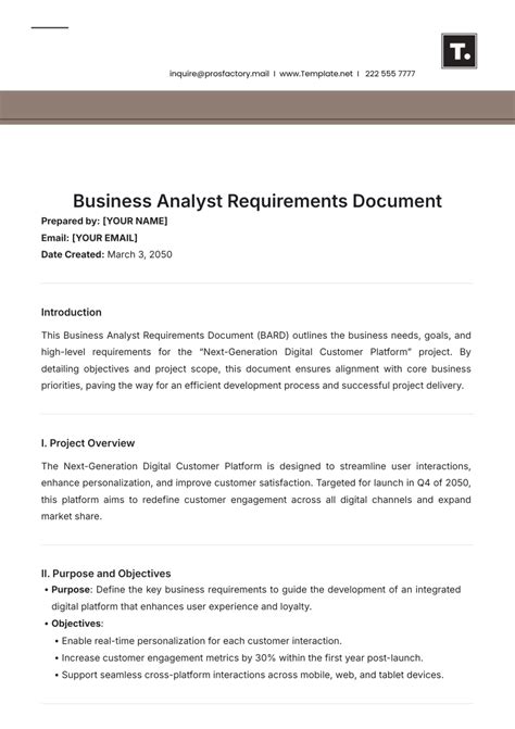 Free Requirements Gathering Template To Edit Online