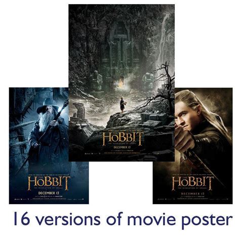Hobbit The Desolation Of Smaug Movie Posters A1 A2 A3 Premium Satin