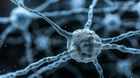Close Up Of Neuron Network With Synaptic Connections Stock Illustration Illustration Of