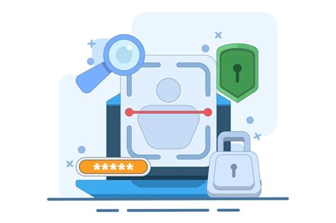 Premium Vector Facial Recognition Technology Concept Or Identification And Authentication