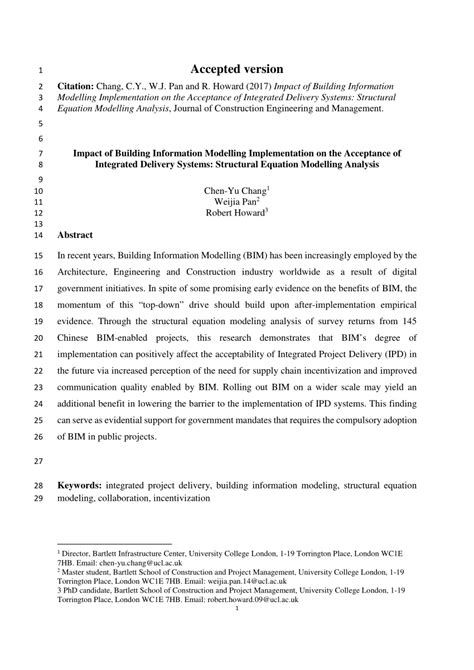 Pdf Impact Of Building Information Modeling Implementation On The