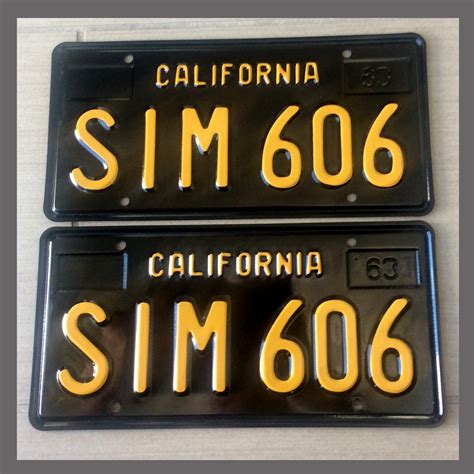 California License Plates Pair At Scott Mcrae Blog