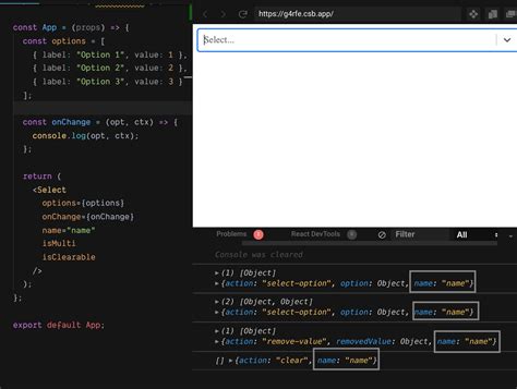 Name Is Not Returned In Creatable Select Option Action Issue JedWatson React Select