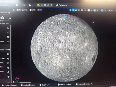 finally got round to loading the moon into our vr project using cesium