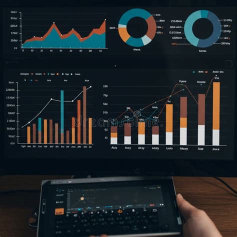 Two Screens Display Data Visualizations The Larger Screen Shows Three