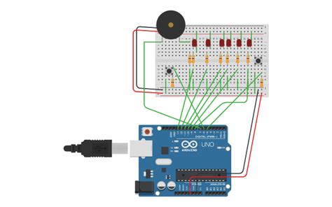 Circuit Design Buzzer Problema 5 Tinkercad