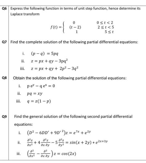 Solved Q6 Express The Following Function In Terms Of Unit