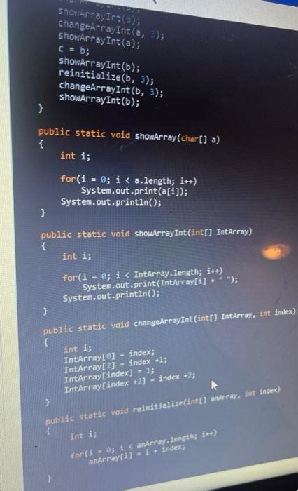 Solved 7 Public Static Void ShowArrayInt Int Intarray Chegg
