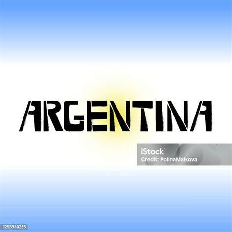 아르헨티나 스텐실 그래피티 가 깃발배경에 문자 인사말 카드 오버레이 포스터 용 디자인 템플릿 개념에 대한 스톡 벡터 아트 및