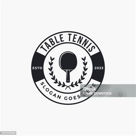 빈티지 클래식 배지 엠블럼 탁구 로고 탁구 탁구 클럽 벡터 어두운 배경 벡터에 대한 스톡 벡터 아트 및 기타 이미지 벡터 탁구대 Championship Istock