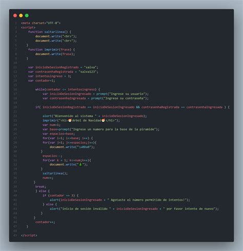 Proyecto CODIGO MEJORADO DE INICIO DE SESION MAS ARBOL DE NAVIDAD Lógica de Programación
