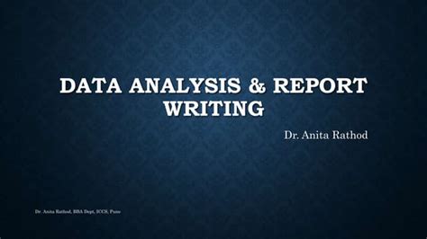 Data Analysis Data Interpretation Research Report Project Report Writing Pptx