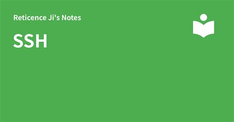 Ssh Reticence Jis Notes