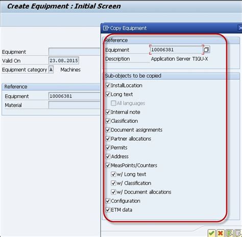 SAP PM Equipment Master Record