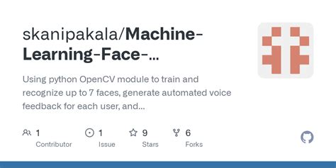 Github Skanipakalamachine Learning Face Recognition Using Opencv Using Python Opencv Module