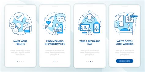 Improving Mental Health Blue Onboarding Mobile App Screen