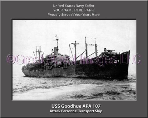 Uss Goodhue Apa 107 Personalized Navy Ship Photo ⋆ Personalized Us
