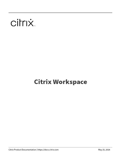 Citrix Workspace Pdf Citrix Systems Business