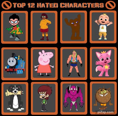 My Top 12 Hated Characters By Mrmickeytronic On Deviantart