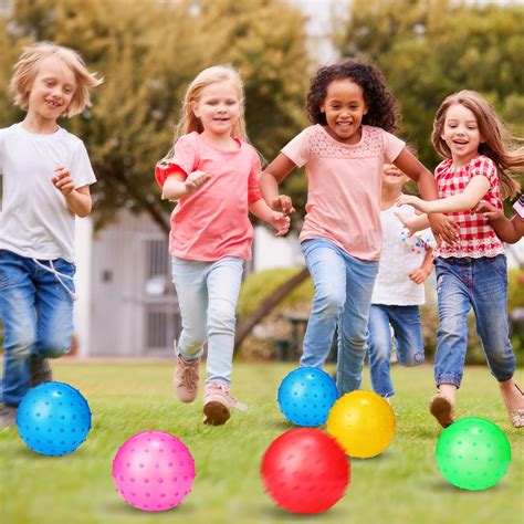 24 Pieces Knobby Balls Spiky Bounce Ball Toy Large