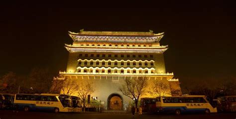 北京天安门广场的夜景