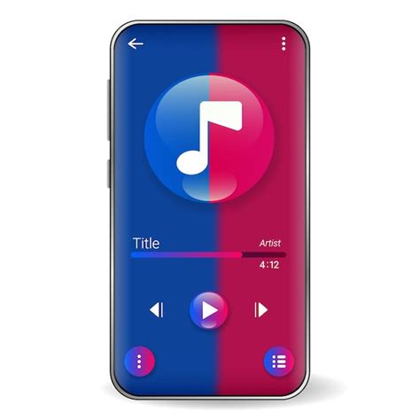 Premium Vector Music Player User Interface Realistic Smartphone
