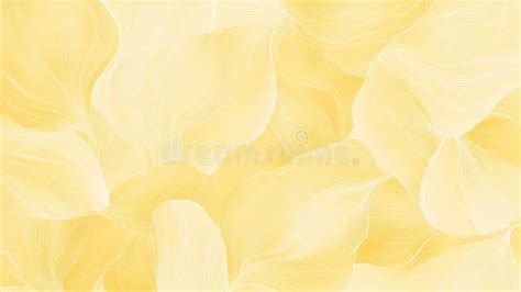 A Pale Yellow Organic Pattern With Abstract Leaf Like Shapes The