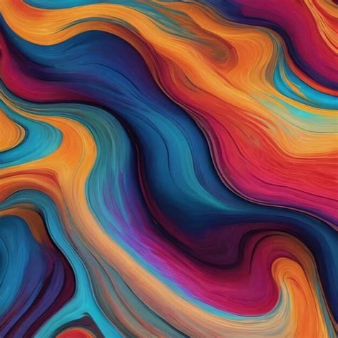 Premium Photo Abstract Vibrant Fluid Colors Bright Colorful Shapes Overlapping In Dynamic
