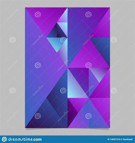 Minimal Polygonal Gradient Triangle Brochure Template Background Stock Vector Illustration Of