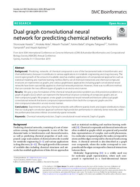 Pdf Dual Graph Convolutional Neural Network For Predicting Chemical Networks