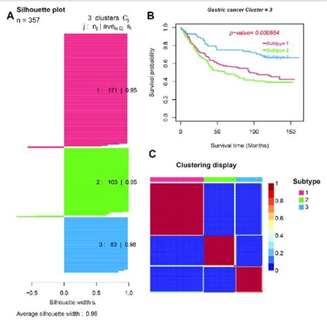 Three Subtypes Were Obtained By Unsupervised Learning A