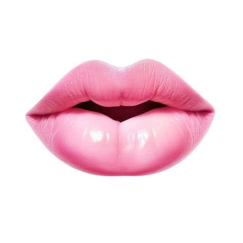Premium Psd Pink Lips On Isolated Background