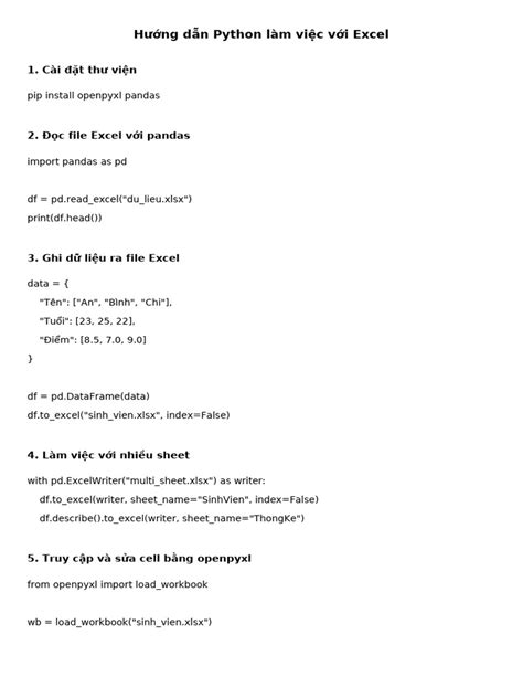 Huong Dan Python Excel Pdf