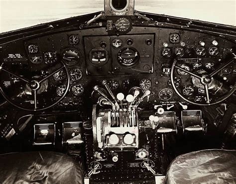 Douglas Dc 3 Cockpit 1900 Old Dc3 Aviation Photo 900 Picclick Au
