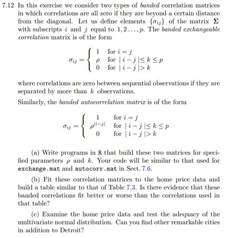 Solved 12 In This Exercise We Consider Two Types Of Banded