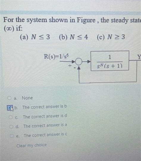 Solved For The System Shown In Figure The Steady State Chegg
