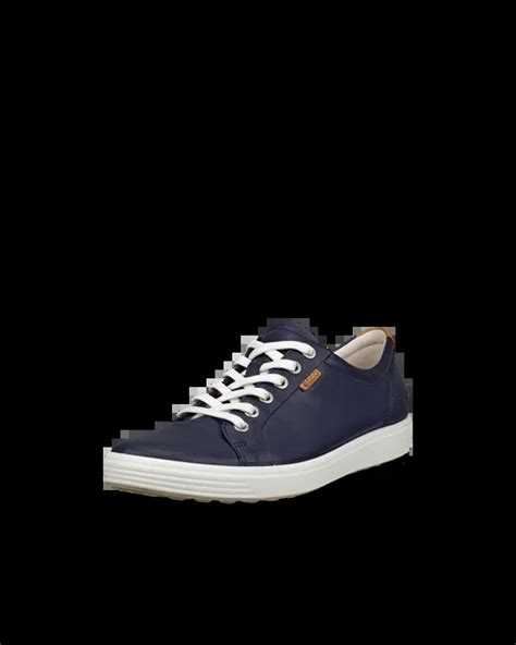 ECCO® Soft 7 sneakers i læder til damer | Marineblå