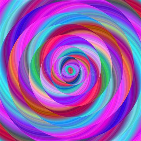 colorful ellipse fractal spiral design background stock vector