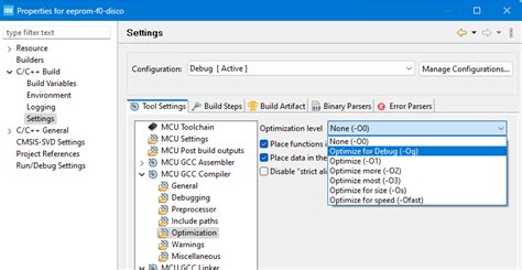 solved stm32 cubeide code generator uses more program mem