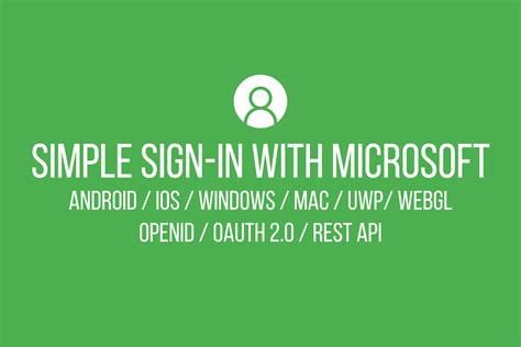 simple sign in with microsoft integration unity asset store
