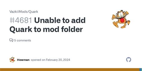 Unable To Add Quark To Mod Folder Issue Vazkiimods Quark Github