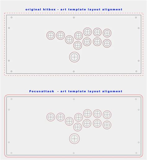 Cad Hitbox Button Layout Pdf Drilling Template An Accurate Approximation Rfightsticks