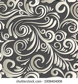 Seamless Vector Scroll Pattern Textile Design Stock Vector Royalty Free Shutterstock