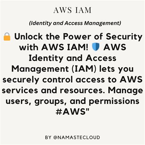 Namaste Cloud On Linkedin Awsiam Security Accessmanagement